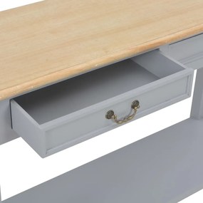 Konzolový stolek - dřevo - šedý | 110x35x80 cm