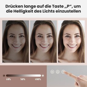 Costway Hollywoodské zrcadlo s osvětlením Stolní zrcadlo s 14 stmívatelnými LED