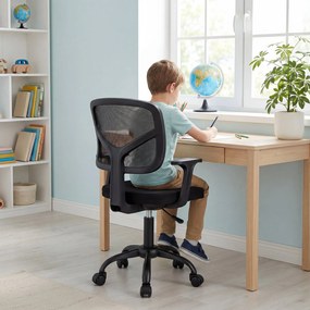 Costway Ergonomická dětská psací židle s nastavitelnou výškou a – černý