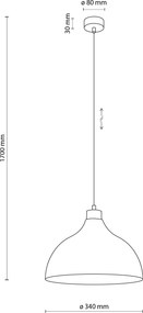 TK Lighting Béžový závěsný lustr Cap pro žárovku E27 TK5664