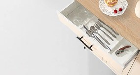 Pojízdný kuchyňský vozík s prodlužovacím kabelem Vasagle Asha 73 cm bílý