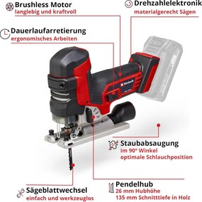 Einhell Professional akumulátorová přímočará pila TP-JST 18/135 Li BL Power X-Change + startovací sada baterie 2,5 Ah