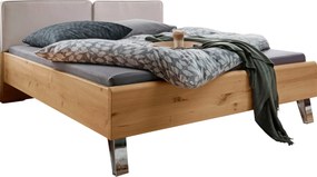 Dřevěná postel BARI s čalouněným čelem 180x200