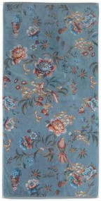 Pip Studio Secret Garden ručník 70x140cm, modrý (Froté ručník v rozměru 70x140 cm )