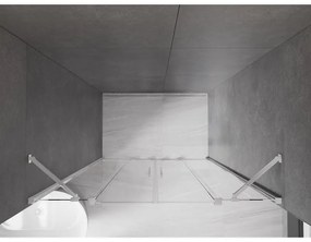 Mexen Velar Duo, posuvné dveře do otvoru 140x200 cm, 8mm čiré sklo, chromový profil, 871-140-000-02-01