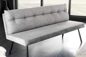 Designová čalouněná lavice s taštičkovými pružinami Avignon šedá 160cm