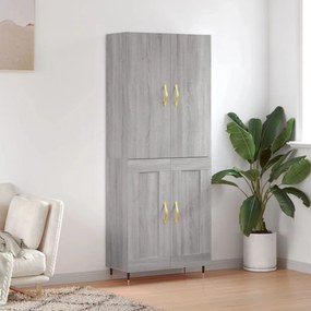 Skříň highboard šedá sonoma 69,5 x 34 x 180 cm kompozitní dřevo,  3195777