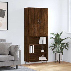 vidaXL Skříň highboard 69,5 x 34 x 180 cm kompozitní dřevo [3198114] Barva: hnědý dub