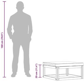 vidaXL Marketos Podnožka s tmavě šedou poduškou masivní akáciové dřevo