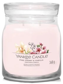 Yankee Candle Signature svíčka střední Pink Cherry & Vanilla, 368g
