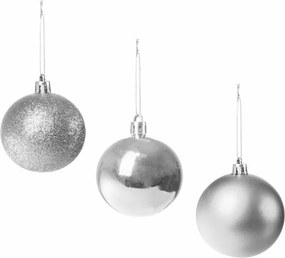 Maxi 101 dílná sada vánočních ozdob stříbrná