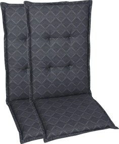 Go-De Textil Zahradní podsedáky Raute (vysoká opěrka, 2 kusy, antracitová)