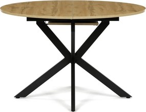 Jídelní stůl rozkládací 120-160x120 cm DT-I1120 OAK, melamin, dub – Barva (vyberte): hnědá béžová