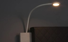 Manželská postel s úložným prostorem  Astor Dub Bílá / Bílá Zvolte osvětlení: s osvětlením, Zvolte možnost matrace: Bez matrace
