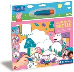 Clementoni PUZZLE s malováním vodou Water Magic: Prasátko Peppa / 15 d