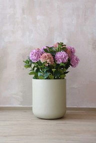 Kulatý květináč CHICO, sklolaminát, průměr 45 x výška 50 cm, béžový