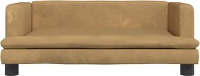 Pelíšek pro psy hnědý 80 x 45 x 30 cm samet 171899