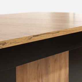 Jídelní rozkládací stůl Venetto 160/410 cm dub Craft zlatý/černý