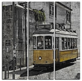 Obraz na plátně - Historická tramvaj - čtverec 3121QB (105x105 cm)