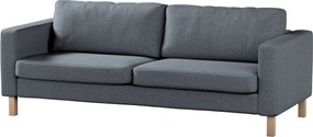 Potah na pohovku IKEA Karlstad 3-místná, nerozkládací, krátký barva šedá látka pletený vzor