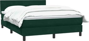 Box spring postel s matrací tmavě zelená 160x220 cm samet 3316074
