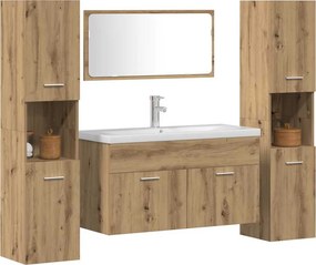 4dílná koupelnová sestava dub artisan kompozitní dřevo 3328596