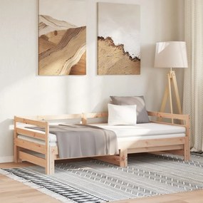 Výsuvná Válenda Masivní Borové Dřevo 2× (90 X 200 Cm)