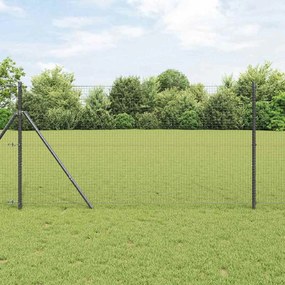Zemní upevnění svařované drátěné ploty 25 x 1 m Šedá Síťovina 3351846