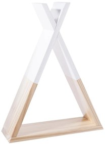 Atmosphera for Kids Dětská dřevěná polička teepee bílá 30 x 39 cm