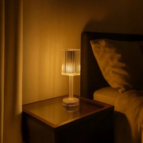 Stolní lampa Simple, 1x transparentní stínítko