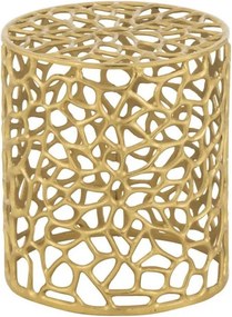 Stolička Cylinder ve zlaté barvě Coffee Raw – 34*34*38 cm