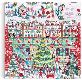 Galison Fóliové puzzle Michael Storrings Vánoční dílna hraček 500 dílků