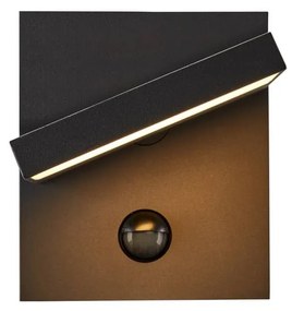 SLV 1002990 Abridor, venkovní nástěnné antracitové svítidlo se senzorem LED 14W, IP54, 3000/4000K