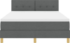 Postel s boxspringem s polštářem Tmavě šedá 160 x 200 cm textil 3338931