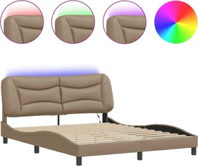 Rám postele s LED bez matrace Hvar cappuccino 160 x 200 cm 3213945