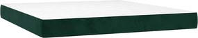 Box spring postel s matrací tmavě zelená 160x200 cm samet 3137974
