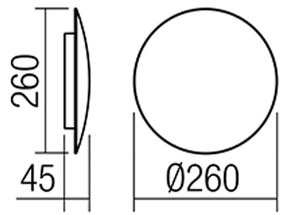 Redo 01-1336 nástěnné LED svítidlo Umbra matně černé, 18W, 3000K, ø26cm