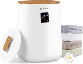 Costway Kbelíkový ohřívač ručníků do koupelny 18 L velký stropní ohřívač s LED