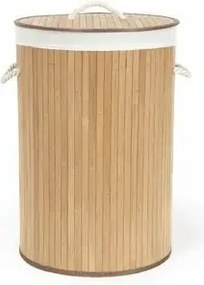 Compactor Bamboo Bambusový koš na prádlo s víkem - kulatý přírodní / 4