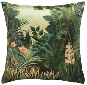 SCANquilt povlak ART VELVET rousseau-jungle zelená 45 x 45 cm