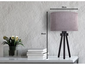 Duolla - Stolní lampa LYON 1xE27/15W/230V pr. 30 cm šedá