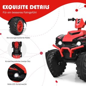 Costway 12 V elektrická dětská čtyřkolka se světlomety Mini elektrická čtyřkolka