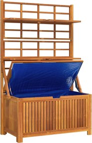 Úložný box s treláží 99 x 50 x 160 cm masivní akáciové dřevo 318760