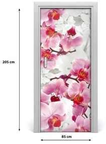 Fototapeta na dveře Růžová orchidej 85x205 cm