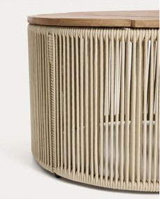Kulatý zahradní konferenční stolek s deskou z akácie ø 60 cm Dandara – Kave Home