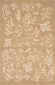 Koberec Agnella Agnus Herbarium tmavě béžový