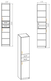 Vomaks Regál-3-MDF ořech