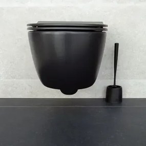 Spirella RICKY WC štětka s plastovou nádobou černá