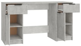Psací stůl s boční skříňkou betonově šedý kompozitní dřevo,  3115911