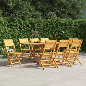 vidaXL Skládací zahradní židle 8 ks 47x61x90 cm masivní teakové dřevo
